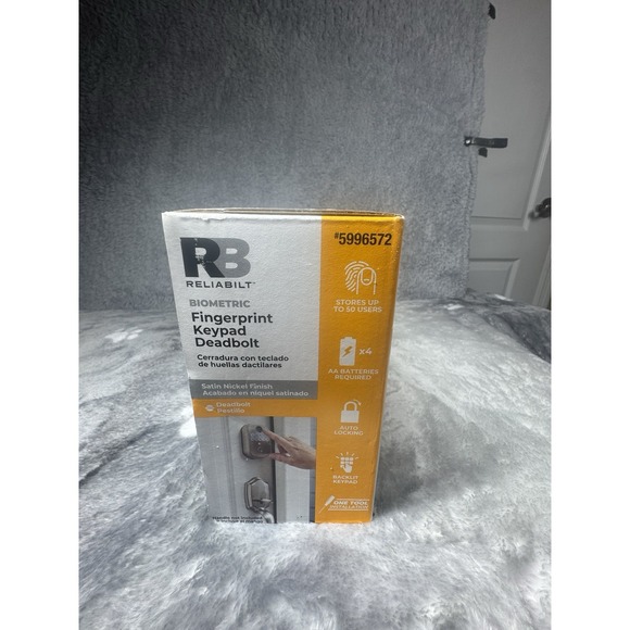 Accessories | Reliabilt Fingerprint Deadbolt Door Lock Backlit Keypad ...